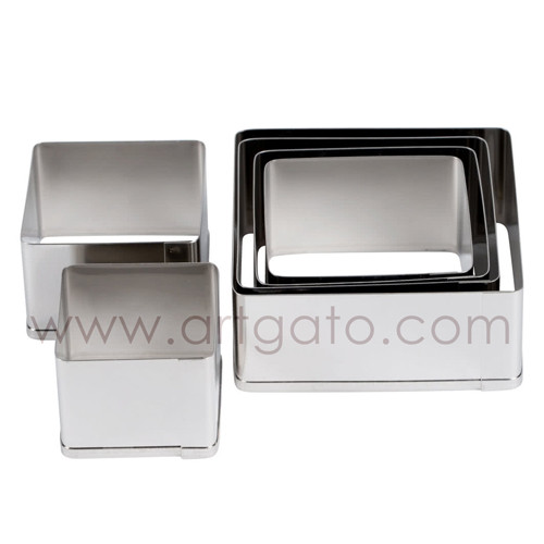 Ensemble d'Emporte-pièces | Carré, Uni - Jeu de 6 Tailles - en Inox ...